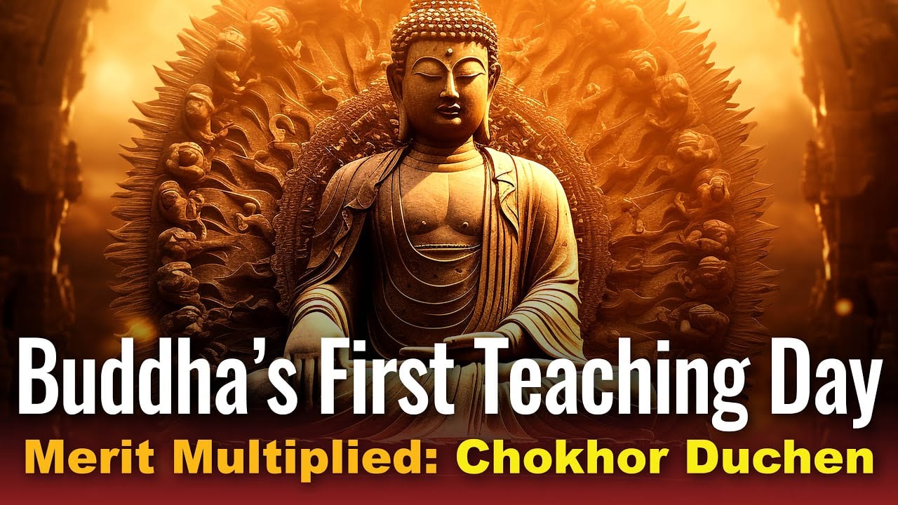 Video Thumbnail: 8 Merit Practices of Chokhor Duchen: Buddha’s First ...