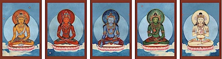 Buddha-Weekly-Five Dhyani Consort Buddhas Laura Santi Sacred Art High ...