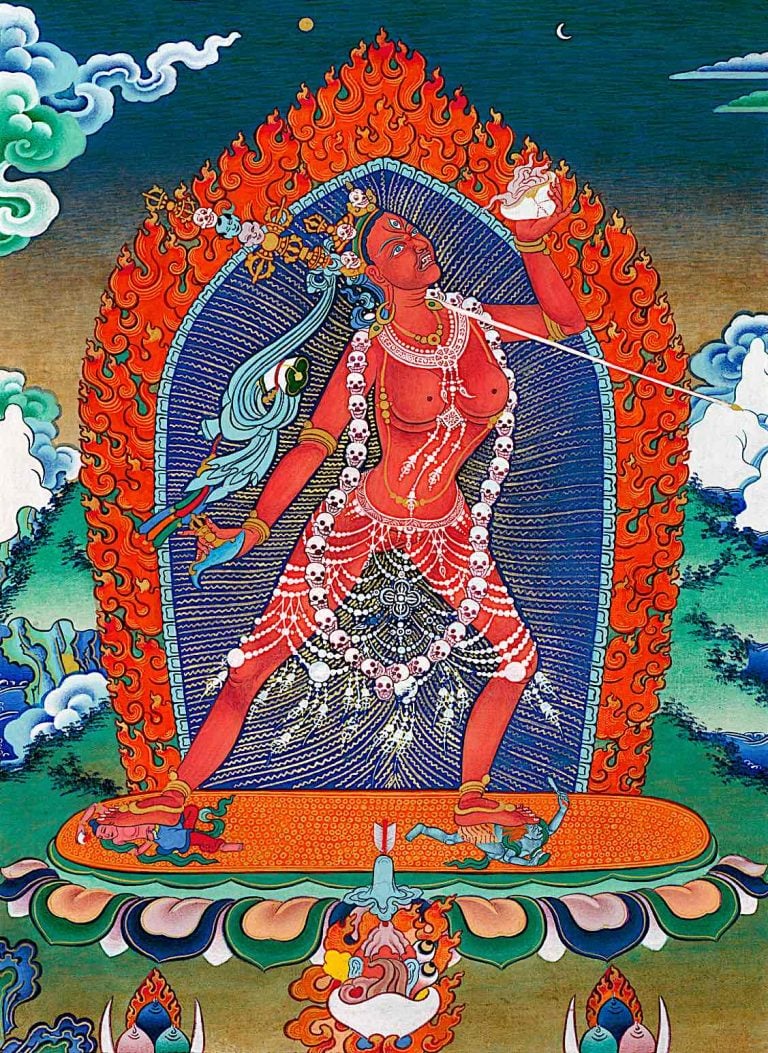 Vajrayogini, enlightened wisdom queen, leads us to bliss, clear light ...