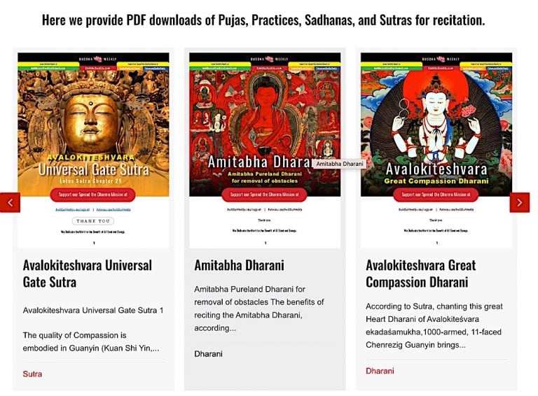 NEW - Spread the Dharma Free Dharma Downloads of Sutras, Dharanis, Pujas, Sadhanas, Teaching ...