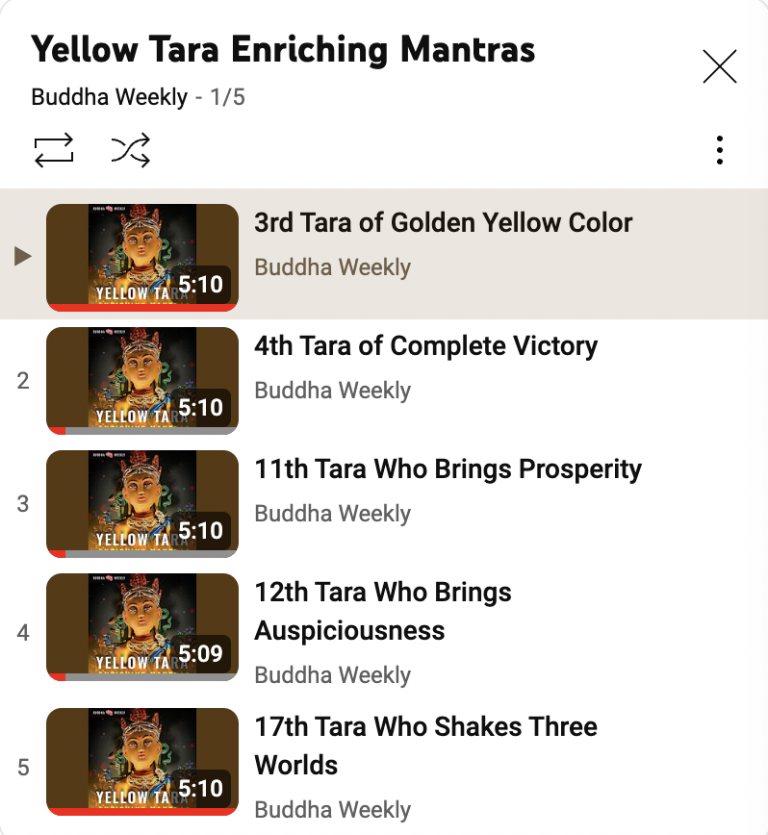 Mantra Music: Yellow Tara Enriching Mantras Chanted in Sanskrit by ...