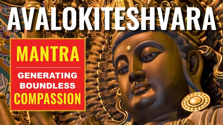 Video Thumbnail: Avalokiteshvara compassion mantra 108 times with ...